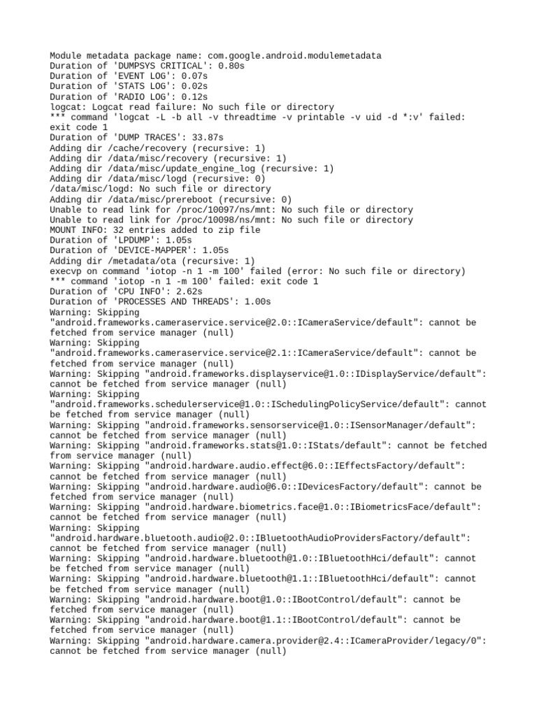 Bugreport RMX3231 RP1A.201005.001 2023 05 17 21 36 22 Dumpstate - Log 9681 | PDF | Zip (File ...