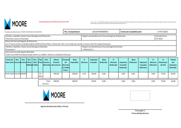 Comprobante de IVA | PDF | Factura | Impuestos