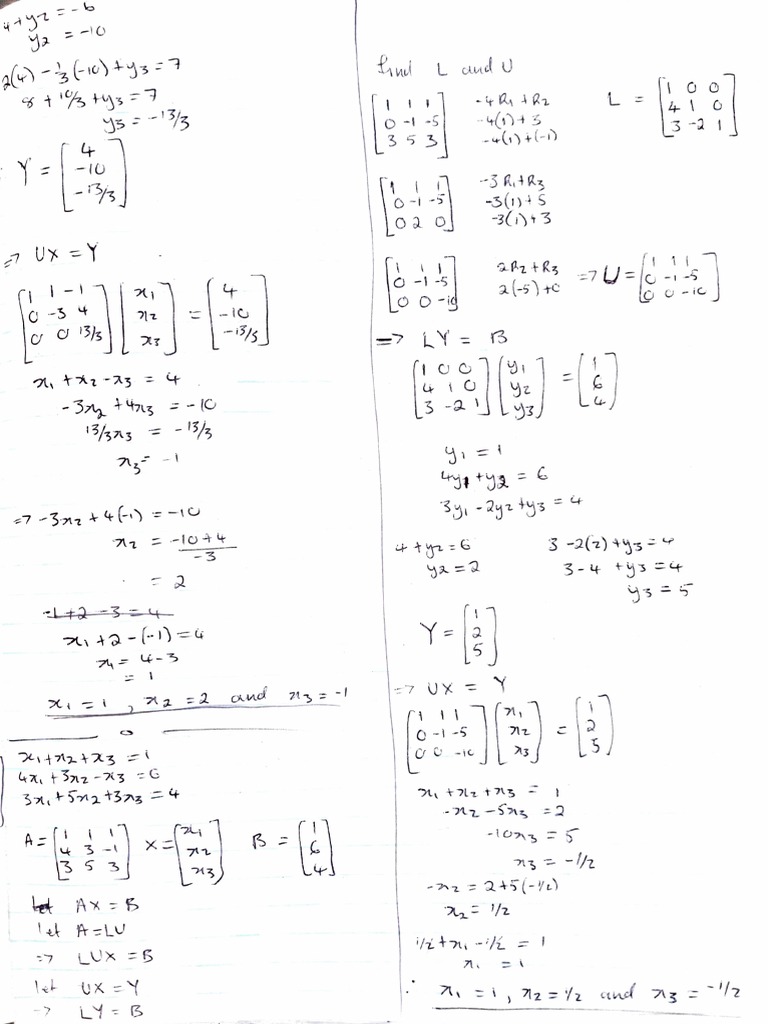 Triangular Decomposition Method Of Solving Matrices Pdf 