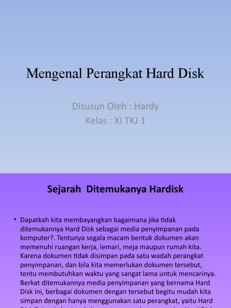 Mengenal Perangkat Hard Disk | PDF