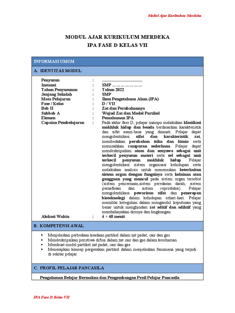 Modul Ajar BAB II | PDF Modul Ajar BAB II | PDF