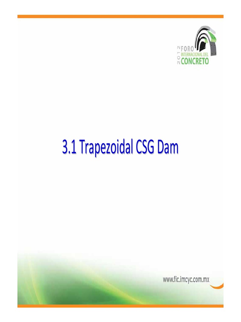 Trapezoidal CSG Dam | PDF | Concrete | Dam