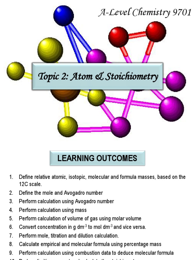 Chapter 2 Atoms Stoichiometry | PDF | Mole (Unit) | Stoichiometry