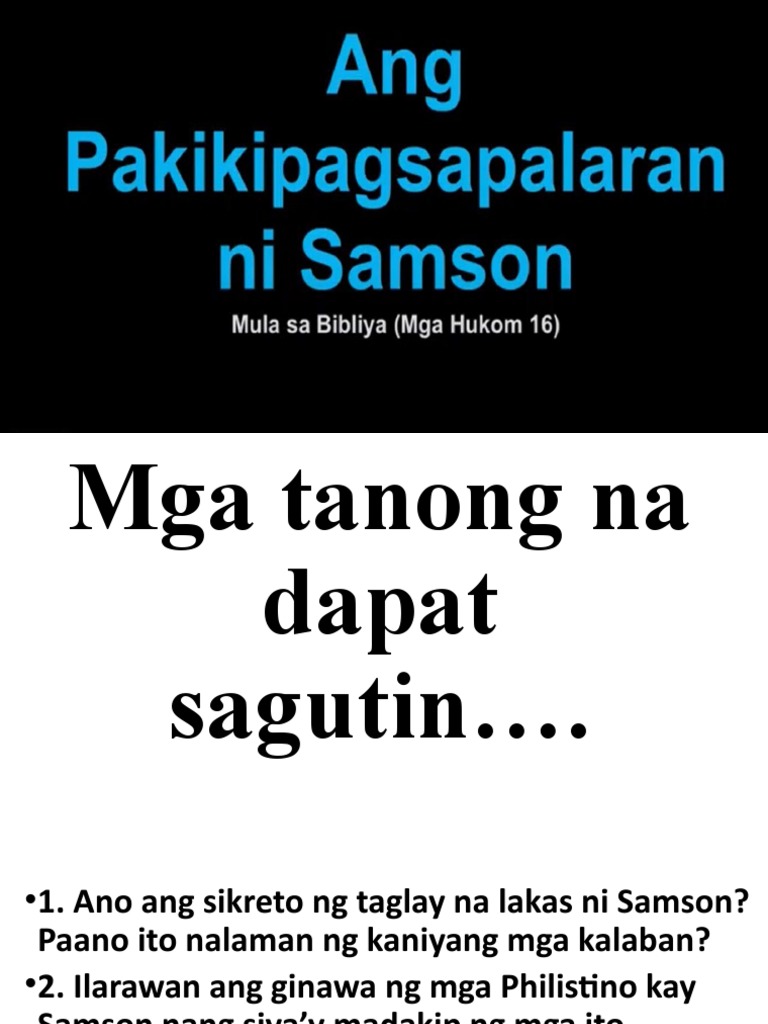 Ang Pakikipagsapalaran Ni Samson | PDF