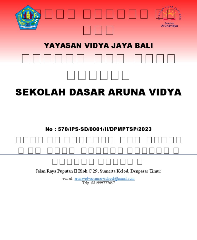 Plang SD Aruna Vidya Baru | PDF