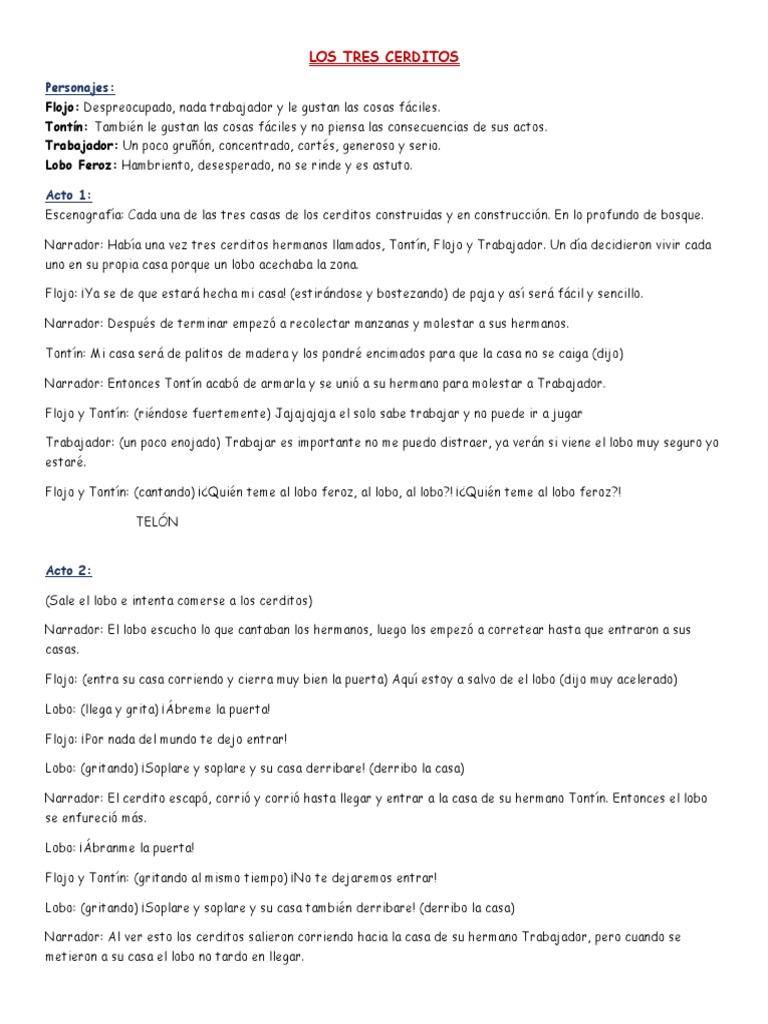 Los Tres Cerditos | PDF