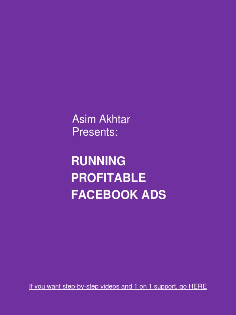Running Profitable Facebook Ads | PDF | Facebook | Internet