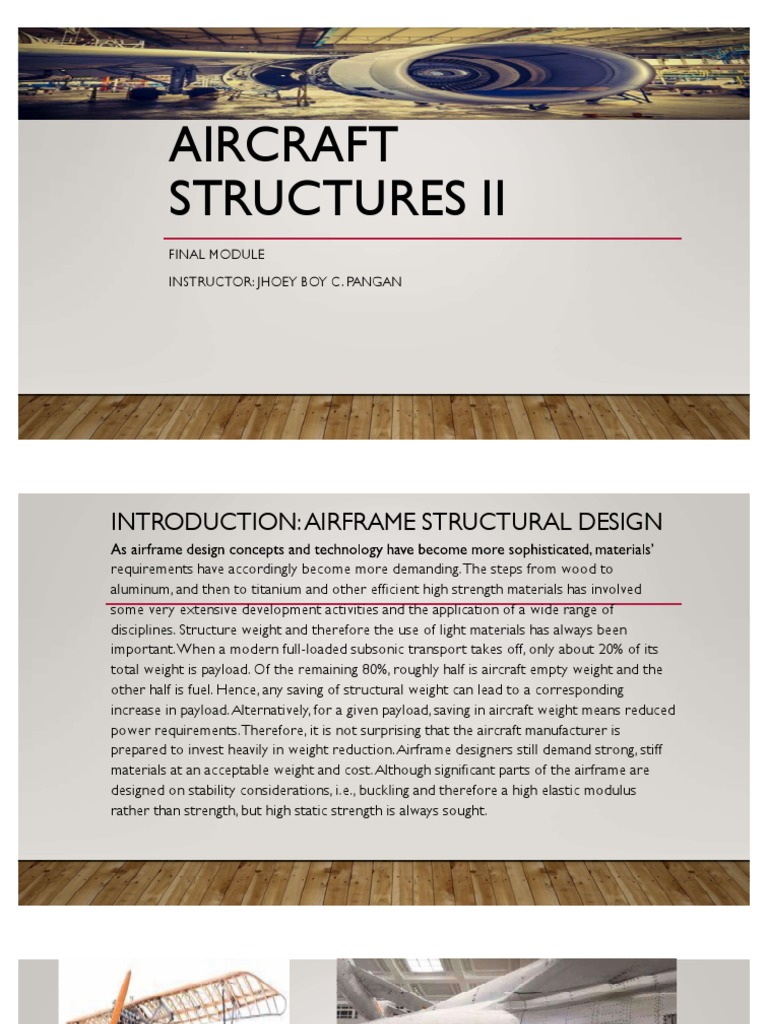 Amt 4201 Aircraft Structures Ii Compilation of Final Term Discussions ...