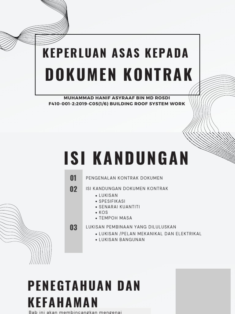Slide Keperluan Asas Kepada Dokumen Kontrak | PDF