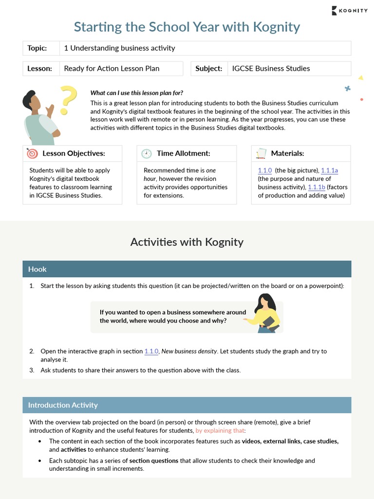 IGCSE Business Studies Ready For Action Lesson Plan | PDF | Lesson Plan ...