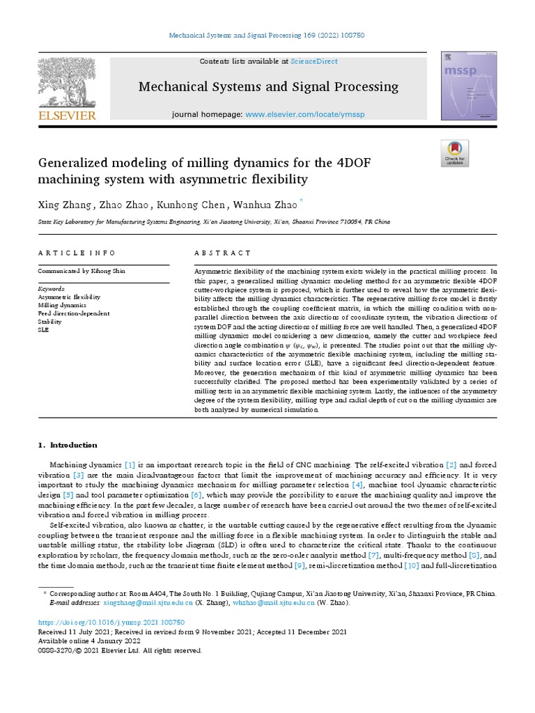 Generalized Modeling Download Free Pdf Machining Dynamical System