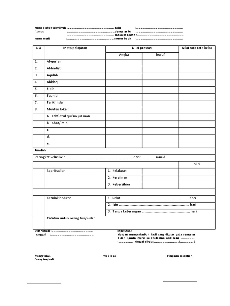 Rapot 2 | PDF | Griya & Taman