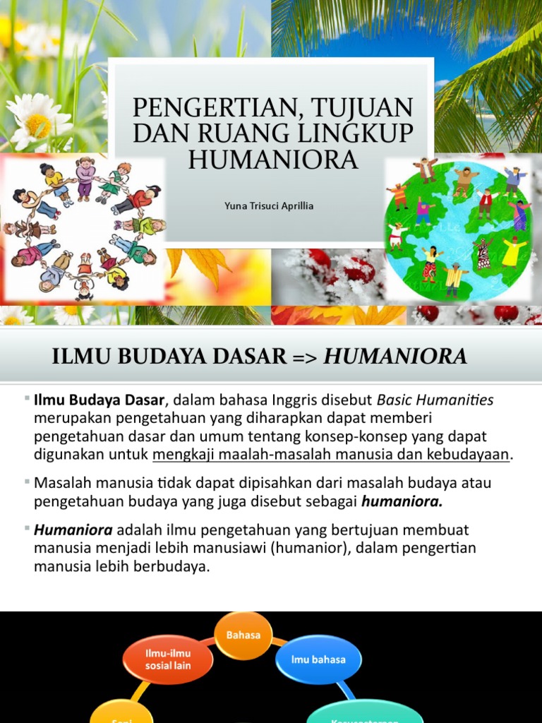 Part 1. Pengertian, Tujuan Dan Ruang Lingkup Humaniora | PDF