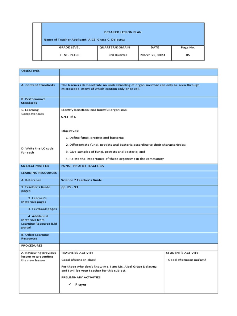 OBJECTIVES-WPS Office | PDF | Teachers | Learning