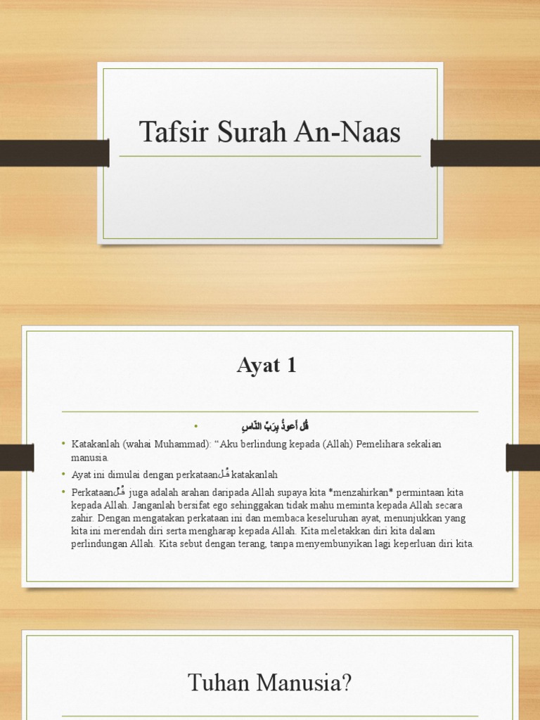 Tafsir Surah An-Naas | PDF