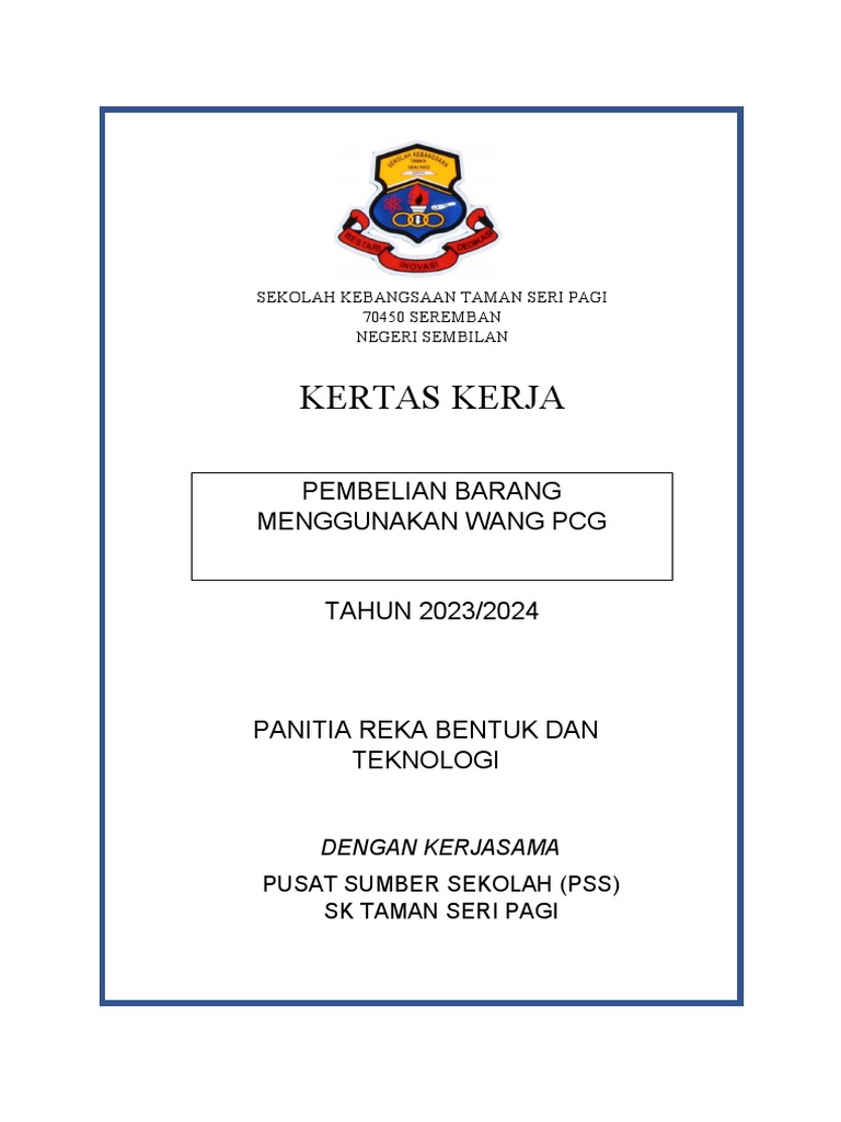 Rangka Kertas Kerja SKTSP (Beli Barang) | PDF
