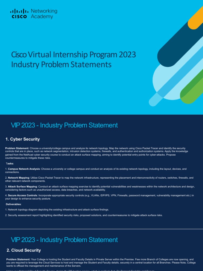 VIP 2023 Industry Problem Statement F | Download Free PDF | Computer Network | Security