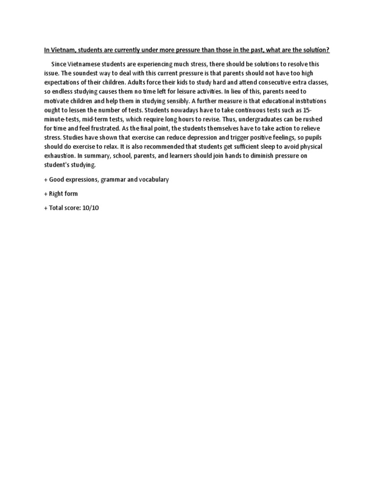 Solutions To Student Pressure | PDF | Wellness