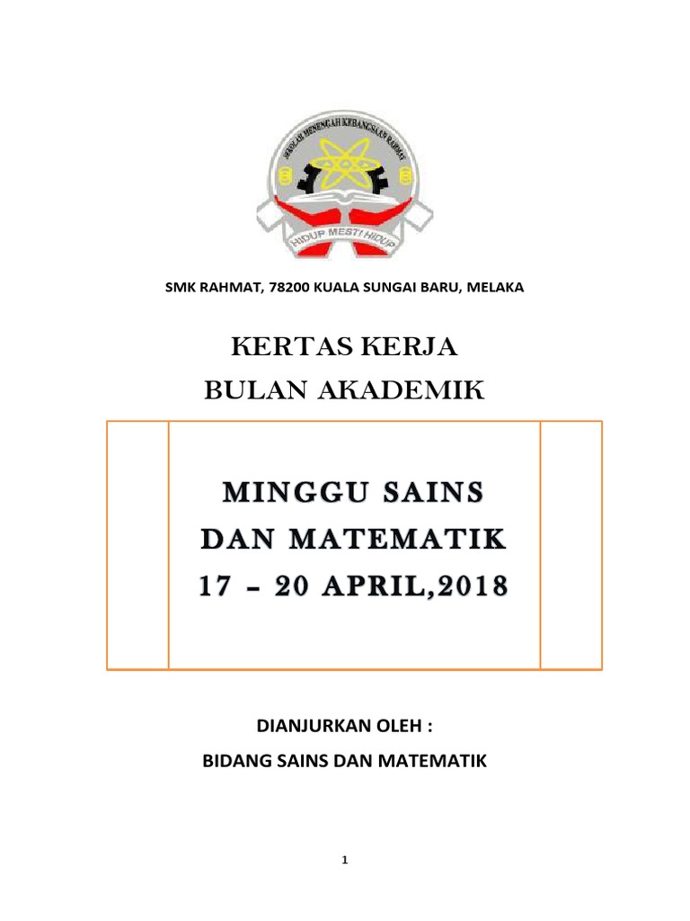 Kertas Kerja Minggu SAINS & MATEMATIK 2018 | PDF