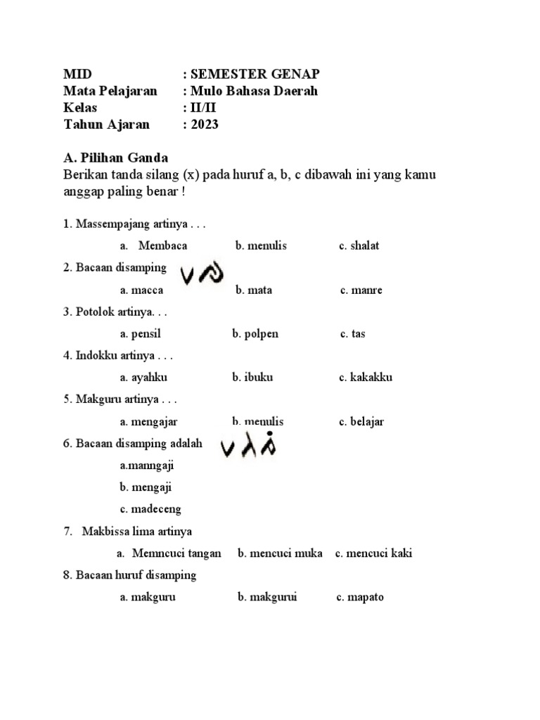 Mulo Bahasa Daerah | PDF