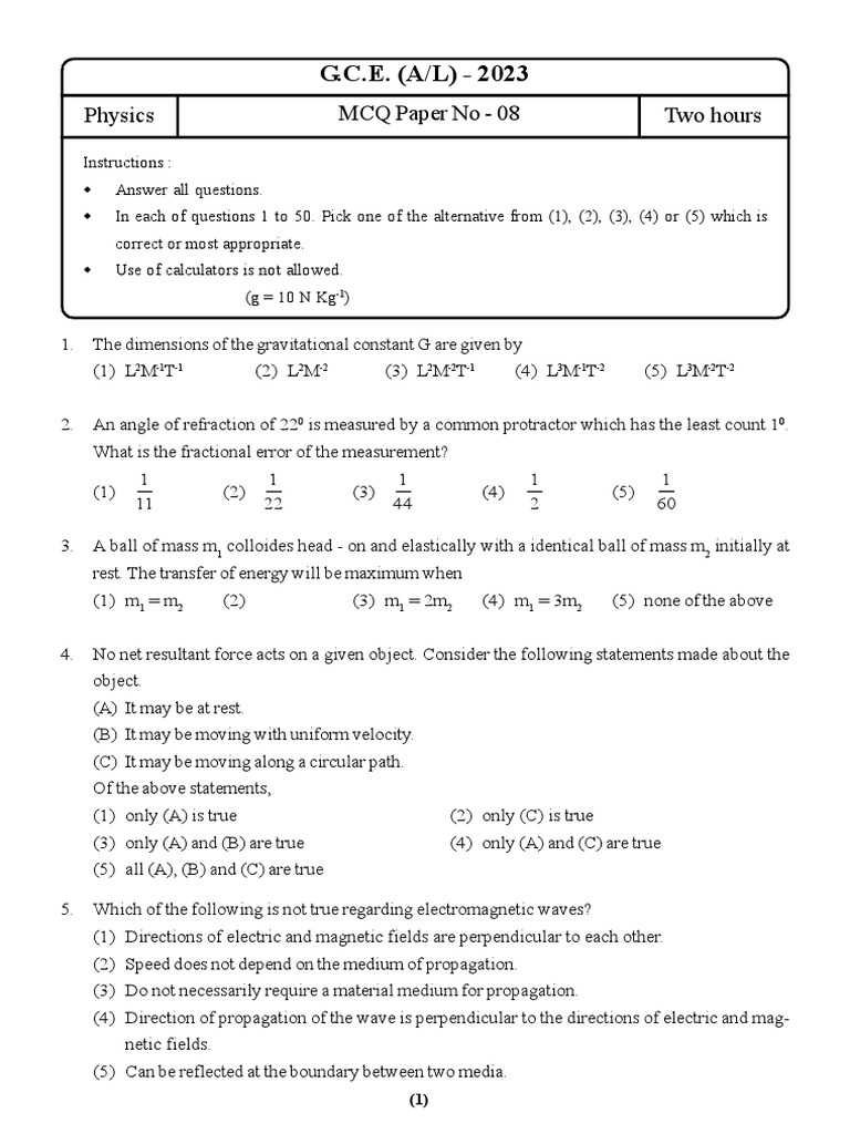 2023-Al-Mcq - 08 | PDF | Waves | Wavelength