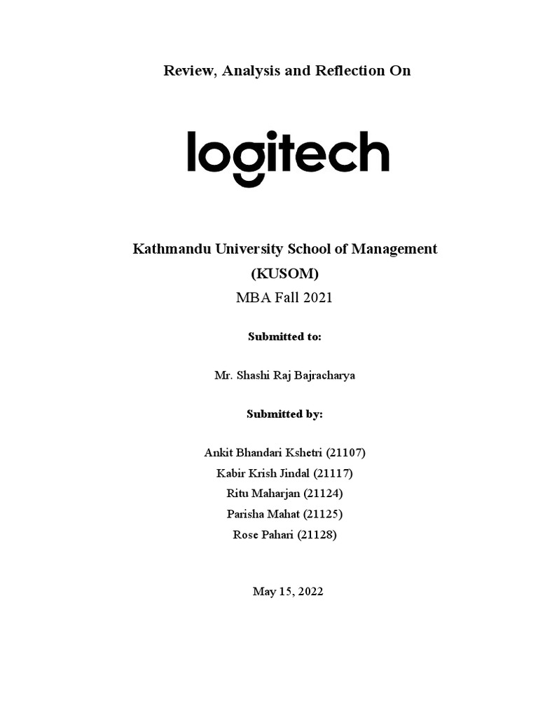 Logitech Case Study | PDF | Innovation | Economies