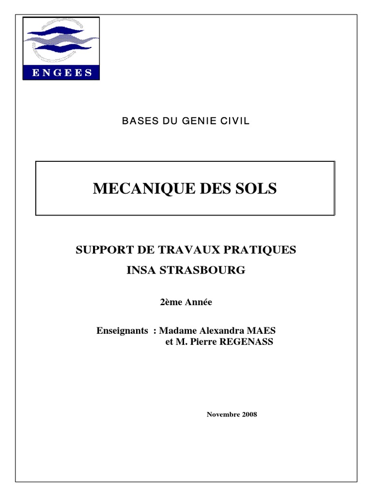 Bases du Génie Civil - INSA Strasbourg | PDF