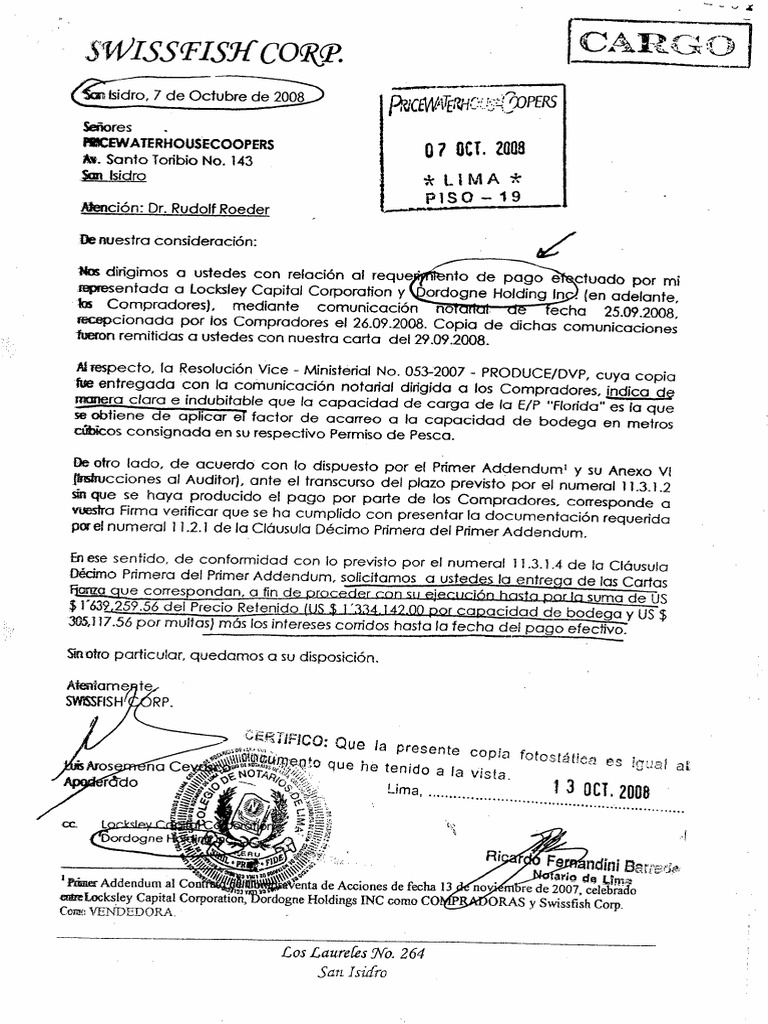 Carta de SW A PWC | PDF