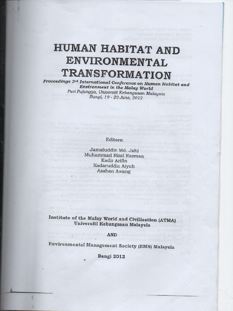 2012 - Paper 2 Human Habitat and Environmental Transformation | PDF
