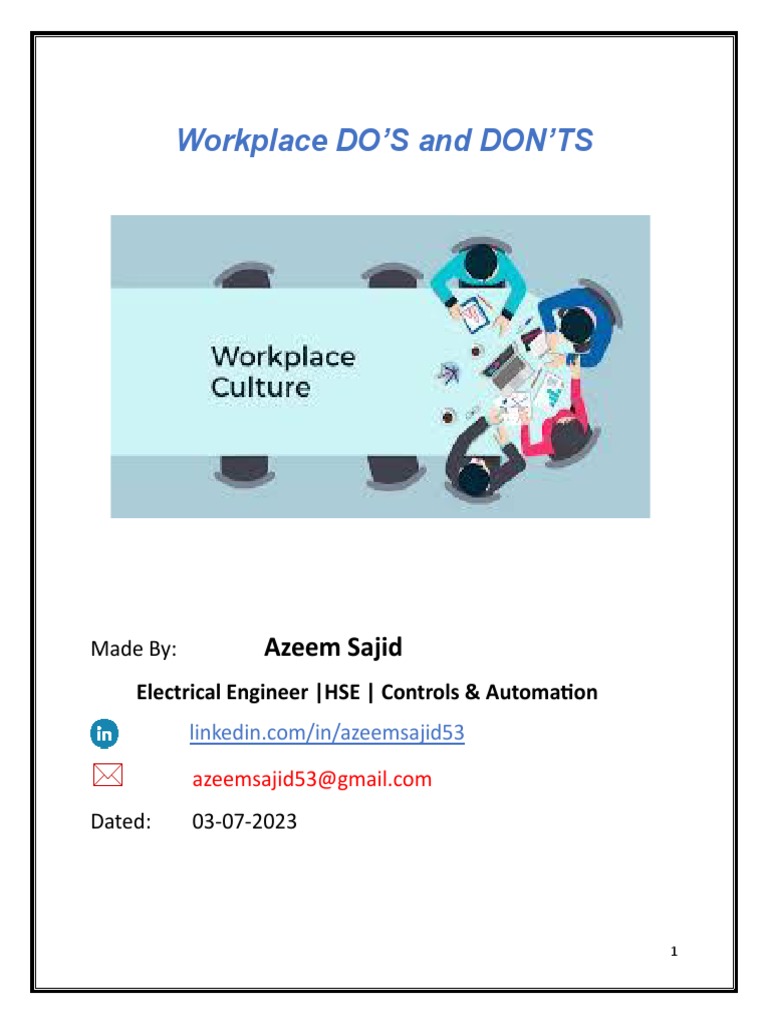 Workplace Safety Do's and Don't | PDF | Electrical Wiring | Tools