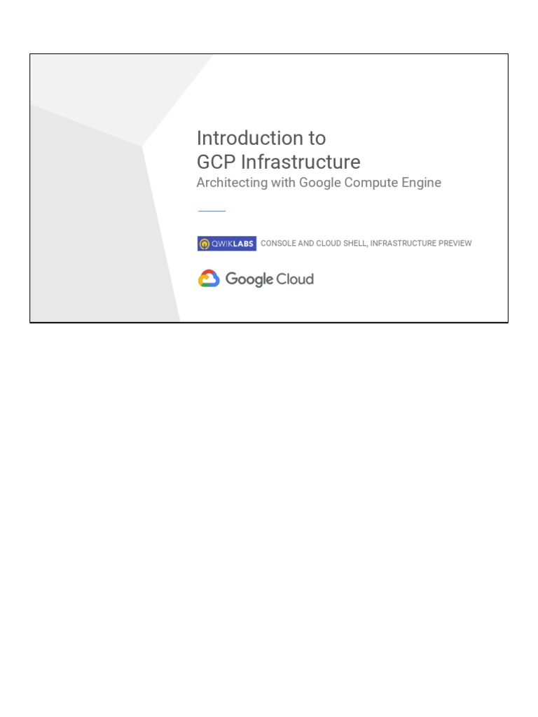 01 Introduction To GCP | PDF | Shell (Computing) | Command Line Interface