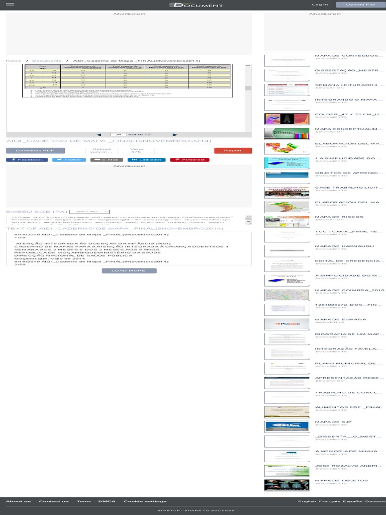 (PDF) Aidi - Caderno de Mapa - Final (9novembro2014) - Document - Onl | PDF