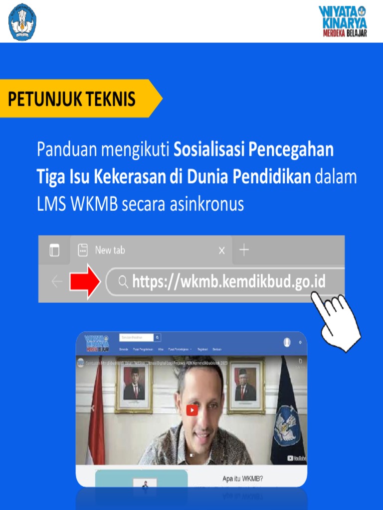 Tutorial Akses Dan Pembelajaran Di LMS WKMB - P3IKLK | PDF
