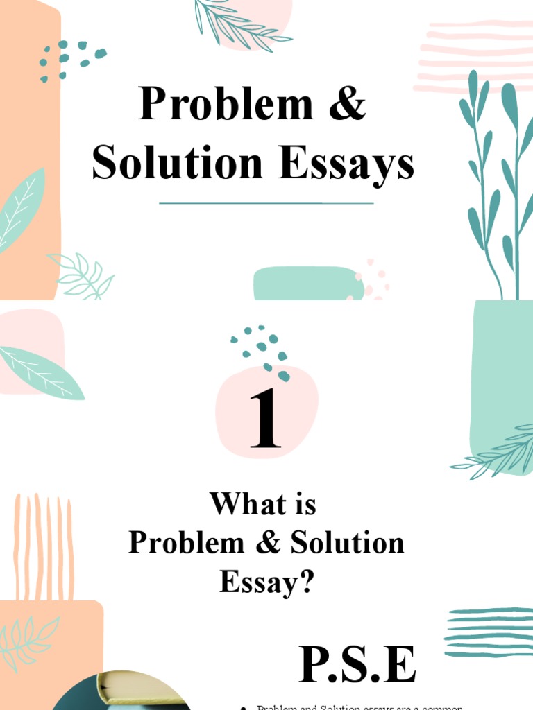 Problem & Solution Essays | PDF