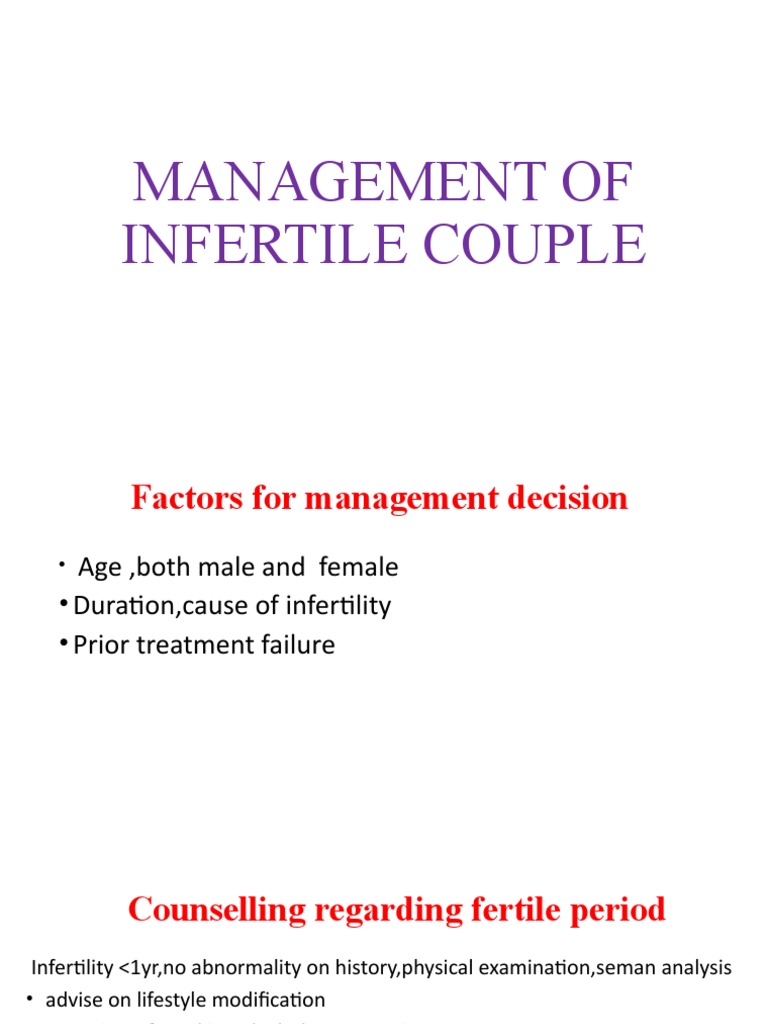 Infertility Management Strategies Guide | PDF | Menstrual Cycle ...
