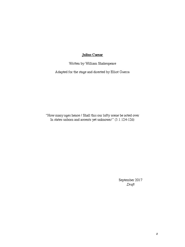 Julius Caesar Script | PDF
