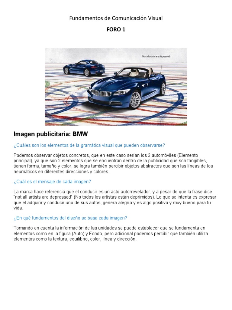 Fundamentos de Comunicación Visual FORO 1 | PDF