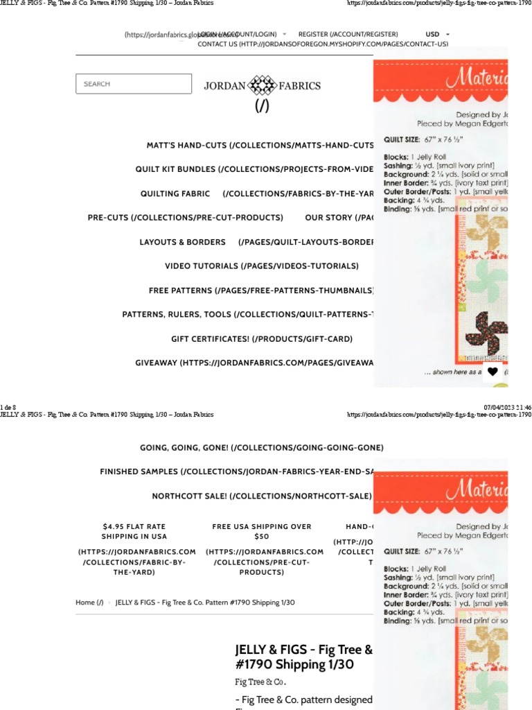 JELLY & FIGS - Fig Tree & Co. Pattern #1790 Shipping 1 - 30 - Jordan Fabrics | PDF | Cyberspace ...