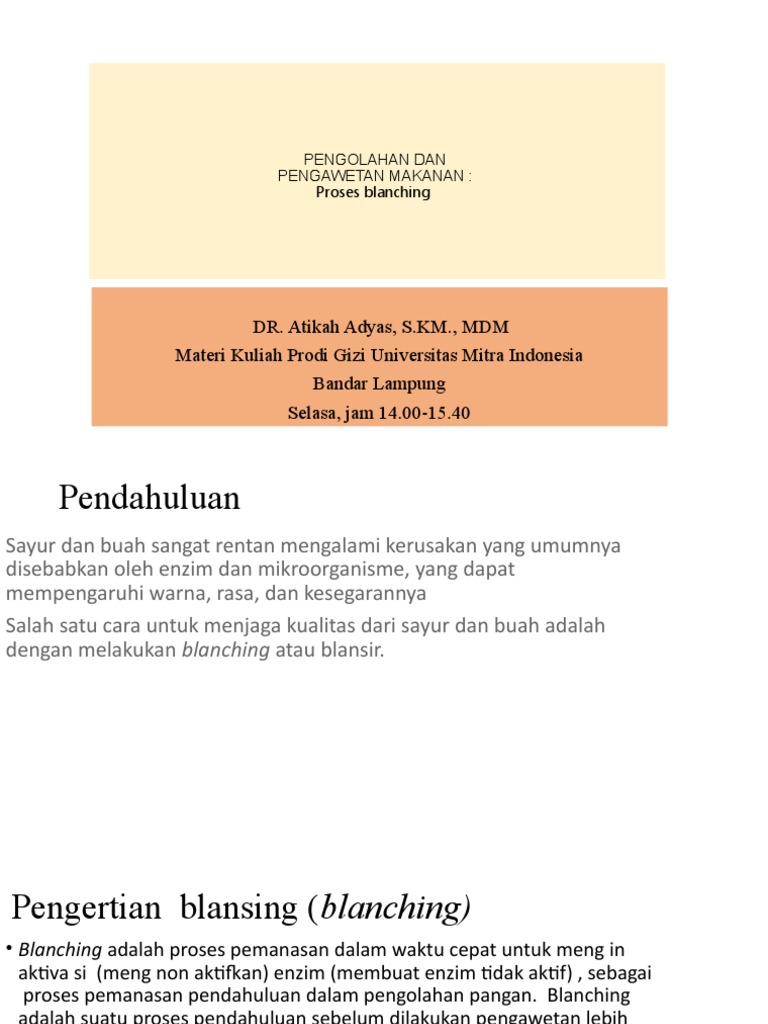 Proses Blancing | PDF