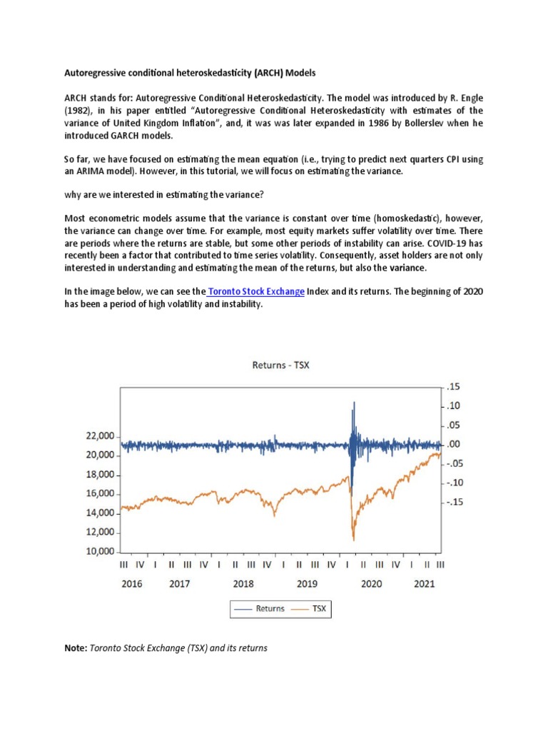 Econometric Volatility Models Guide | PDF | Volatility (Finance) | Autoregressive Integrated ...
