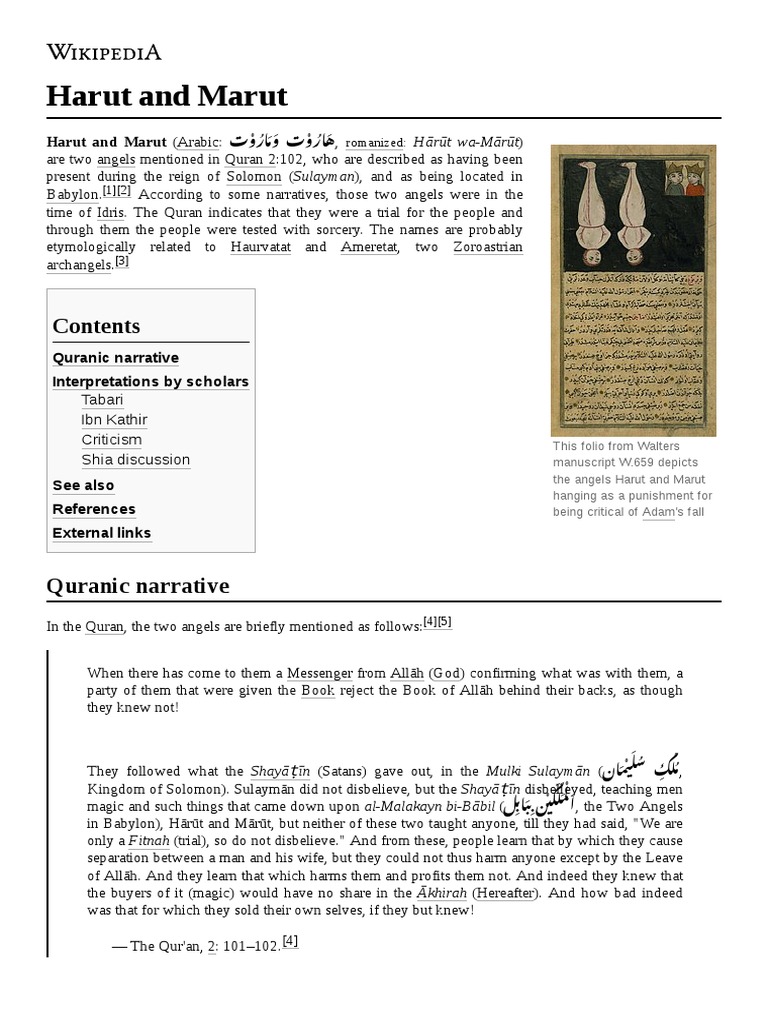 Angeles Caidos Harut - and - Marut | PDF | Monotheistic Religions ...