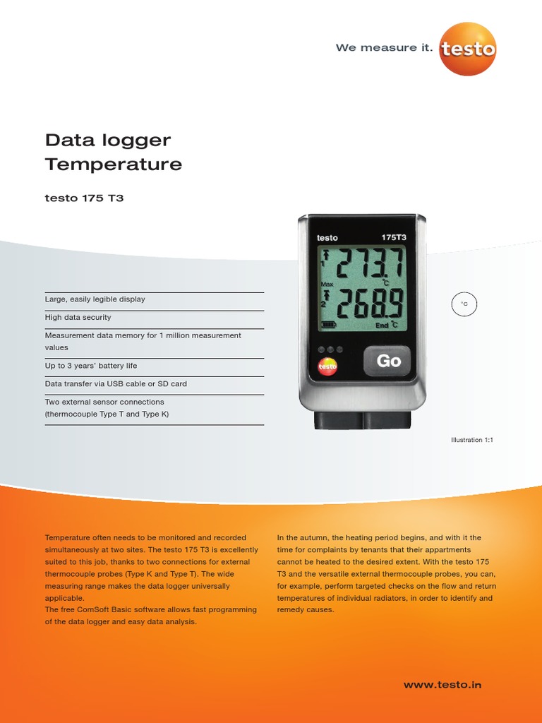 Testo 175 T3 | PDF | Thermocouple | Calibration