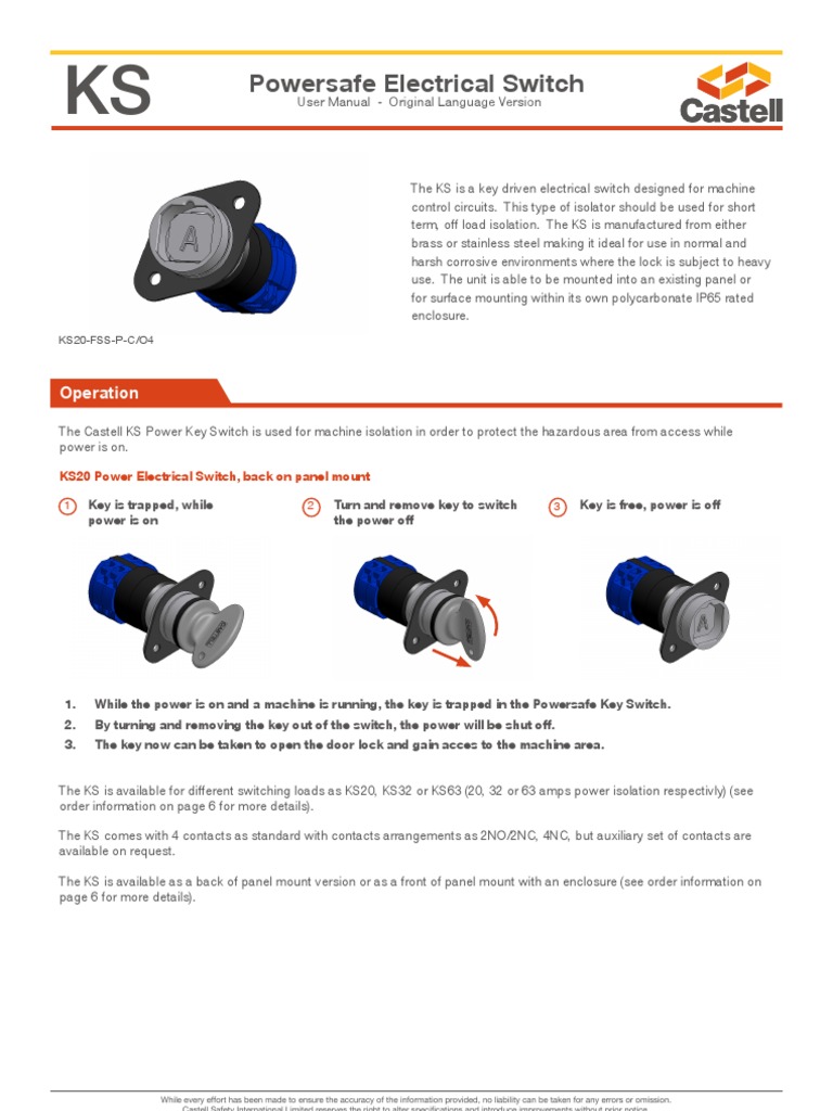Castell Keyswitch | PDF | Switch | Electrical Wiring