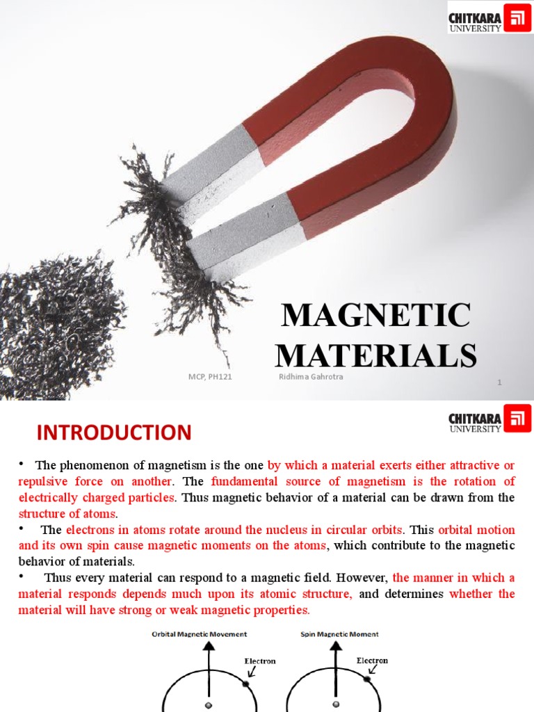 Magnetic Materials | PDF | Magnetism | Magnetic Field
