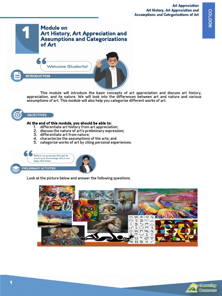 COL006-Module-No.-1 v5GA PRMA V21.1a DM | PDF | The Arts | Art History