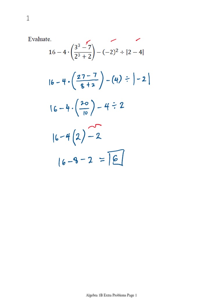 Lecture Notes - Pisay Basic Algebra 1B Extra Problems | PDF