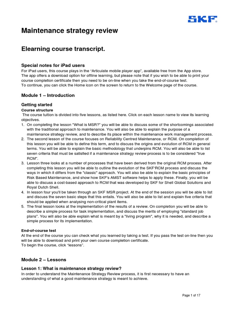 MSR Course Transcript | PDF | Reliability Engineering | Safety