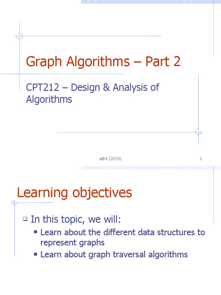CPT212 - Graphs Pt.2 (ELearn) | PDF | Vertex (Graph Theory) | Mathematical Concepts