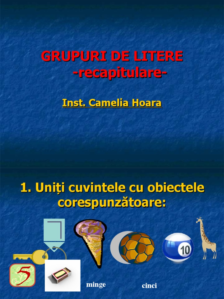 Grupuri de Litere-Recapitulare | PDF