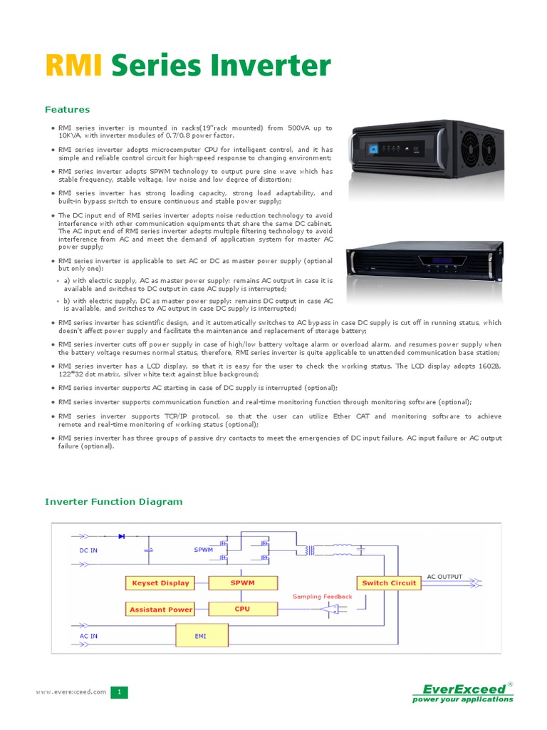 RMI Series Inverter | PDF | Power Inverter | Power Supply